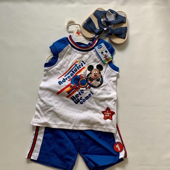 Disney | Matching Sets | Disney Mickey Mouse Cute 3 Piece Set Size 3t ...